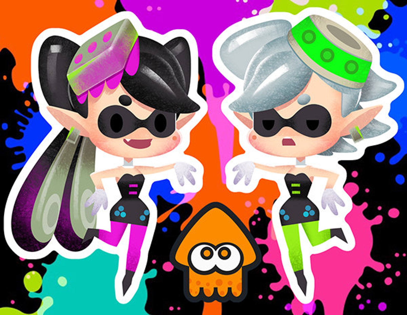5x7 Splatoon Callie & Marie Weatherproof Vinyl Decals / | Etsy