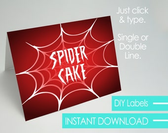 Spider-man Food Labels - Etsy