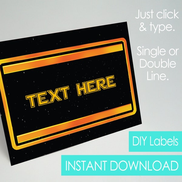 Starwars Food Labels - Etsy