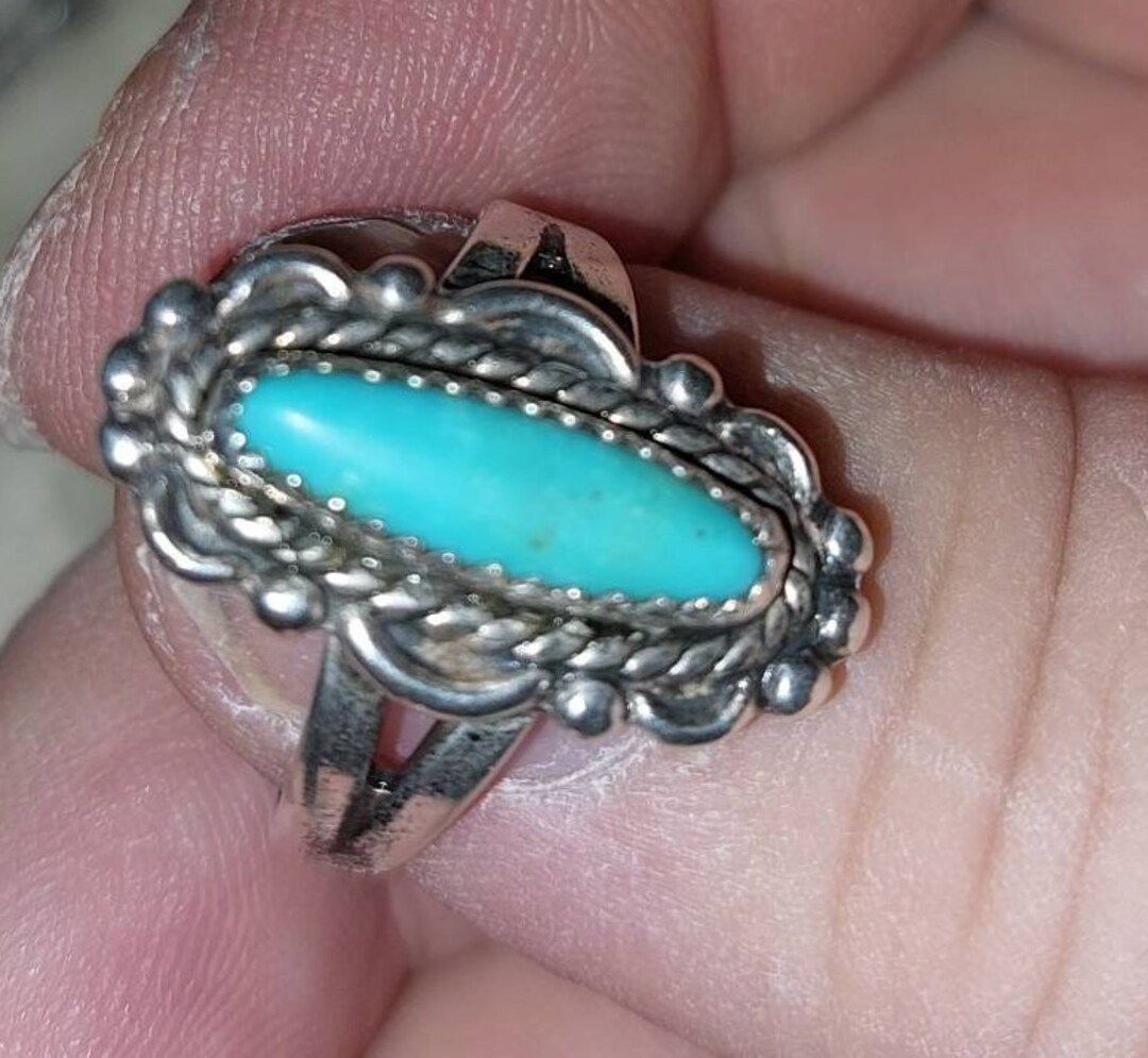 Native American Classic Turquoise Ring - Etsy