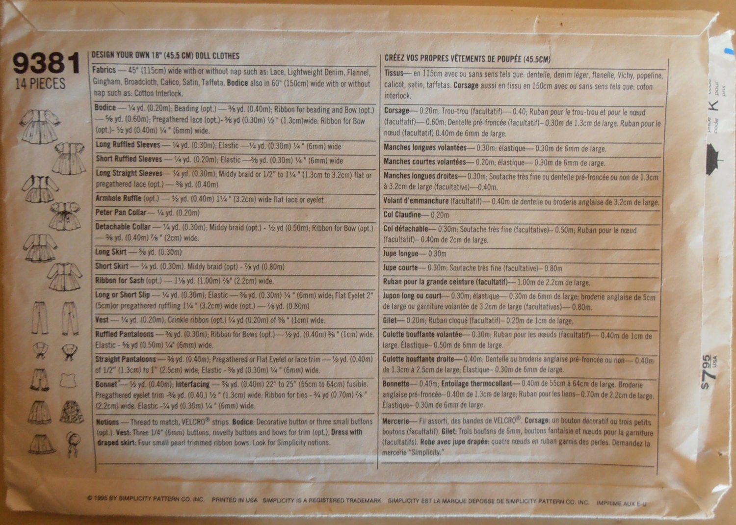 18 in Doll Clothes, Simplicity 9381, Doll Dresses, Design Your Own Doll ...