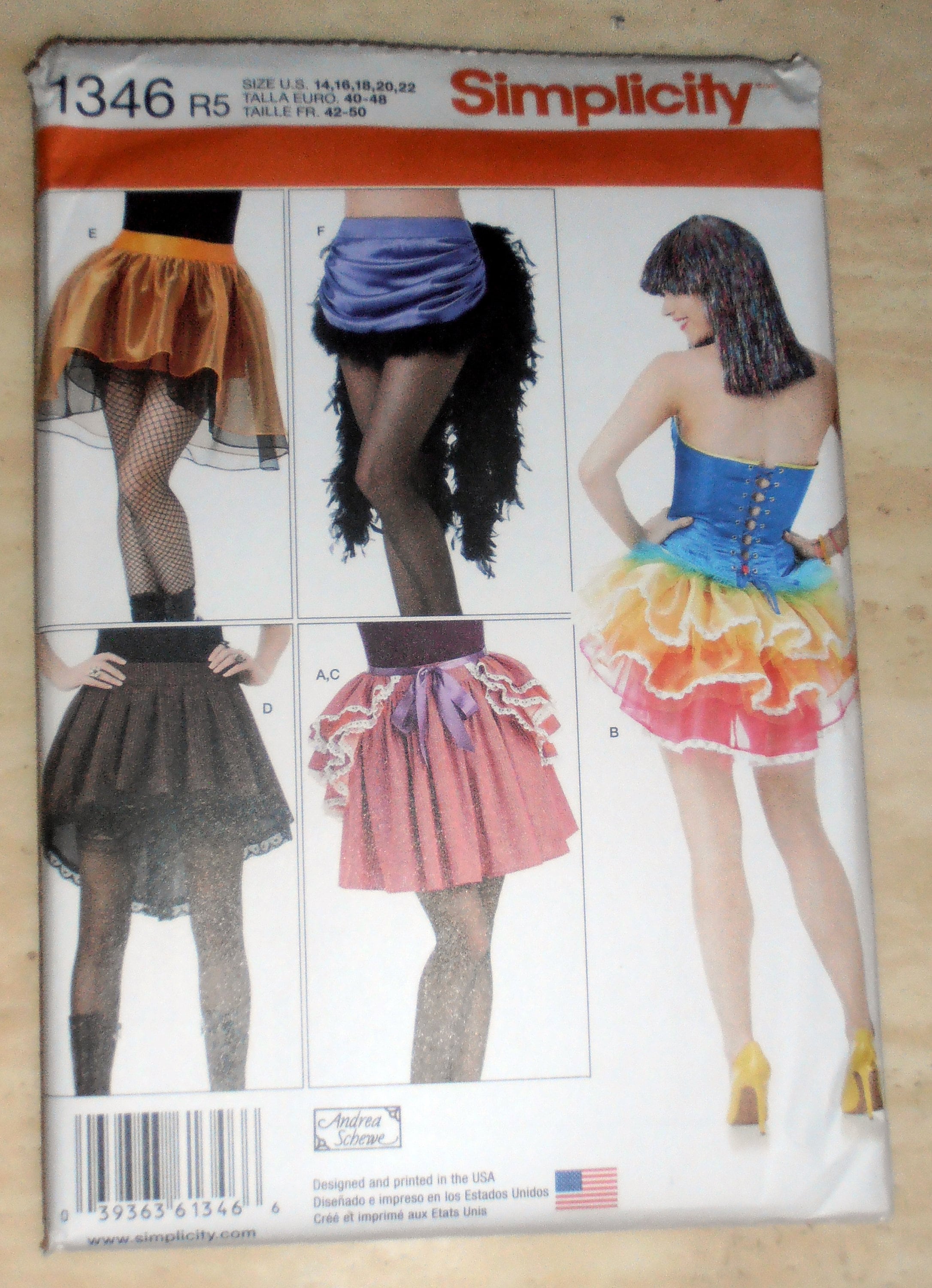 Skirts and Bustles, Simplicity 1346, Costumes, Plus Size, Size 14 -22 ...