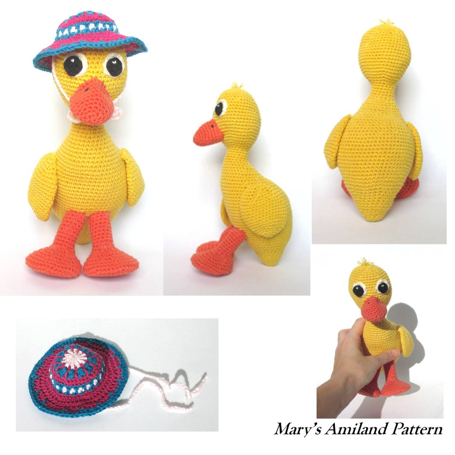 Dora Duck the Ami - Amigurumi Crochet Pattern - Digital Download - Etsy