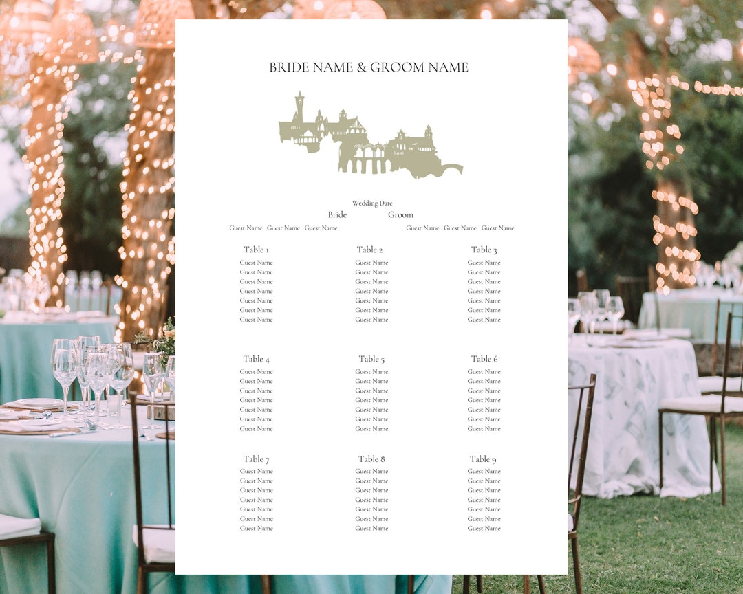 Lord of the Rings Wedding Seating Chart, Rivendell , Bespoke Plan ...