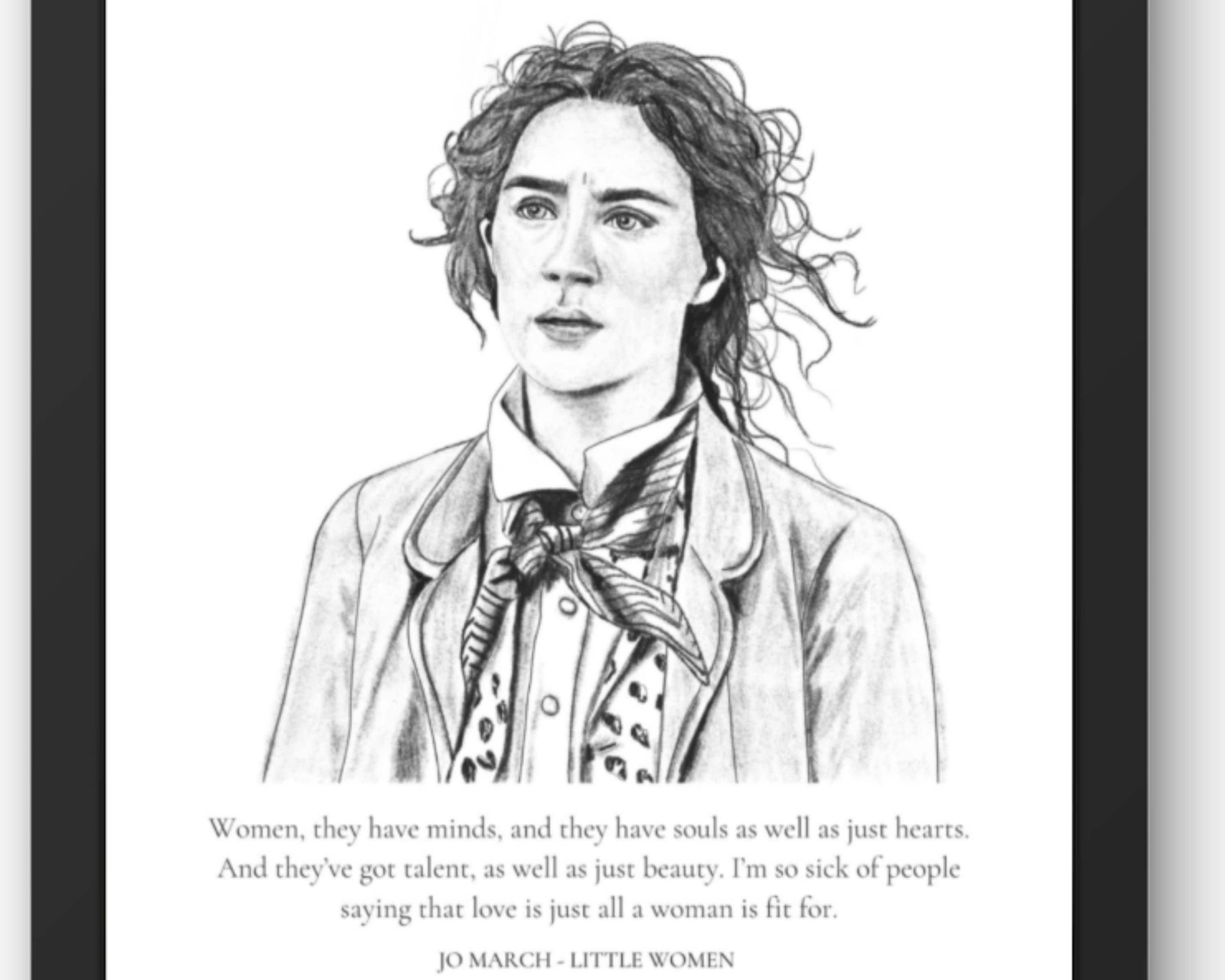 Jo March Little Women Instant Digital Download Artwork (A5, A4, A3, Pdf ...