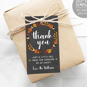 Editable Thanksgiving Gift Tag Template, Grateful Teacher Nurse ...