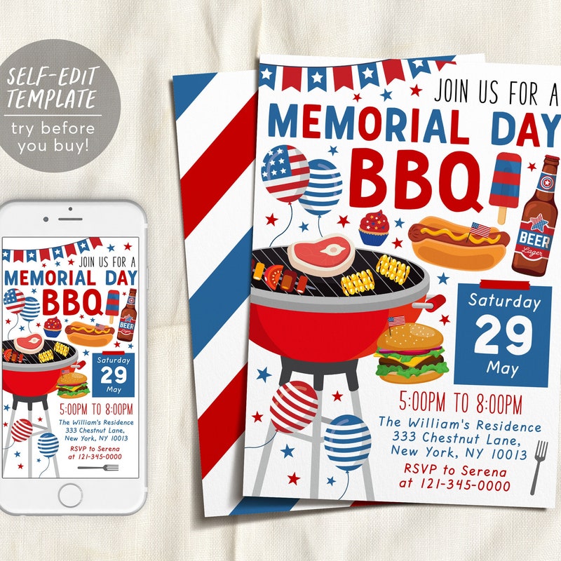 Memorial Invite - Etsy