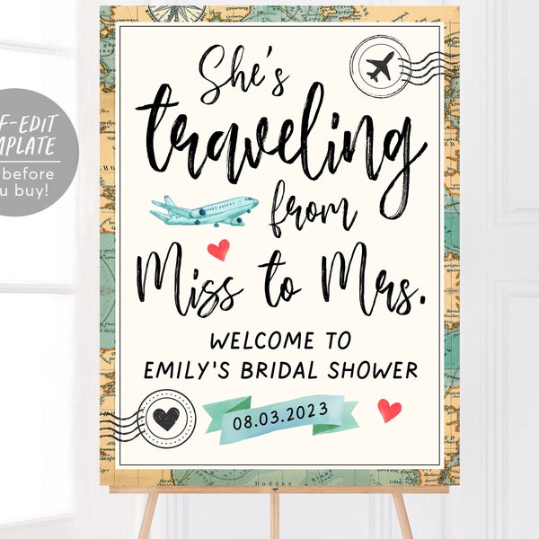 Traveling From Miss to Mrs Banner - Etsy
