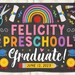 Preschool Girl Graduation Chalkboard Sign Editable Template, Pre K ...