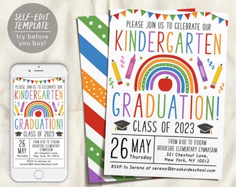 Kid Graduation Invitation Elementary School Invitation - Etsy