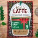 Christmas Coffee Gift Card Holder Editable Template, Thanks a Latte ...