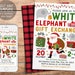 White Elephant Gift Exchange Invitation Editable Template, Christmas ...