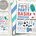 Soccer Pool Party Invitation Editable Template, Sports Summer Birthday ...