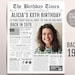 Back in 2010 Birthday Newspaper Editable Template, 13 14 15 Years Ago ...