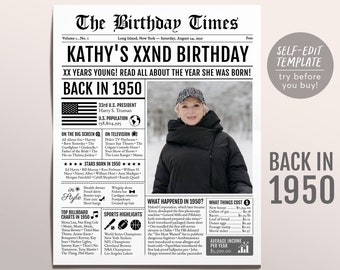 75th Years Ago Sign - Etsy