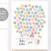 Editable Unicorn Balloon Baby Shower Guest Book Alternative Template ...