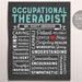 Editable Occupational Therapist Chalkboard Gift Print Template, COTA OT ...