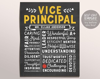 Vice Principal Sign - Etsy