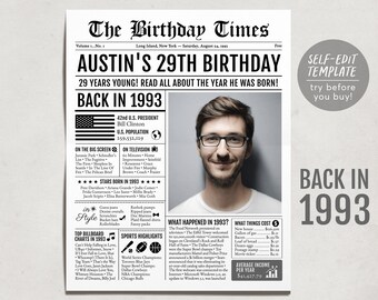 Back in 1993 Poster - Etsy