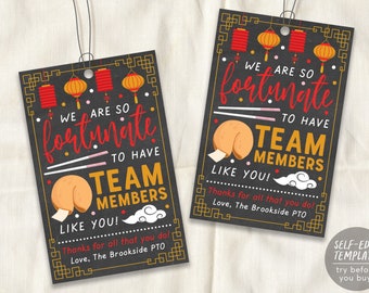 Fortune Cookie Thank You Gift Tags, Teacher Staff Nurse Employee ...