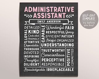 Administrative Assistant Appreciation Secretary Gift - Etsy