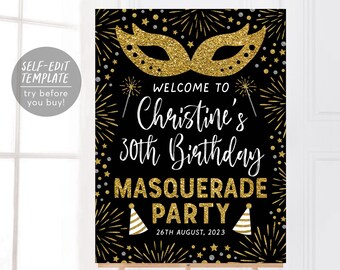 Masquerade Ball Welcome Sign - Etsy