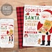 Cookies With Santa Invitation Editable Template Cookies and - Etsy