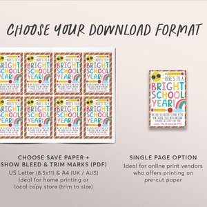 Bright School Year First Day of School Gift Tags Editable Template ...