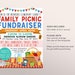 Family Picnic Fundraiser Flyer Editable Template, Spring Summer School ...