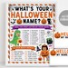 What's Your Halloween Name Game, Pumpkin Carving Party Activity With ...