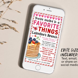 Valentines Day Brunch Invitation Editable Template, Galentine's ...