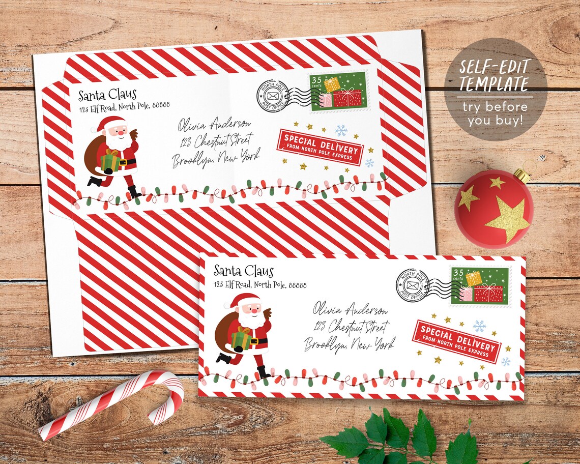 BUNDLE Official Letter to and From Santa KIT Editable Template ...