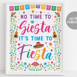 Fiesta Party Signs BUNDLE for Baby Shower, Mexican Theme Diaper Raffle ...