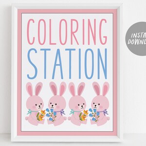 Easter Bunny Spring Signs BUNDLE for Wedding Baby Shower Birthday ...