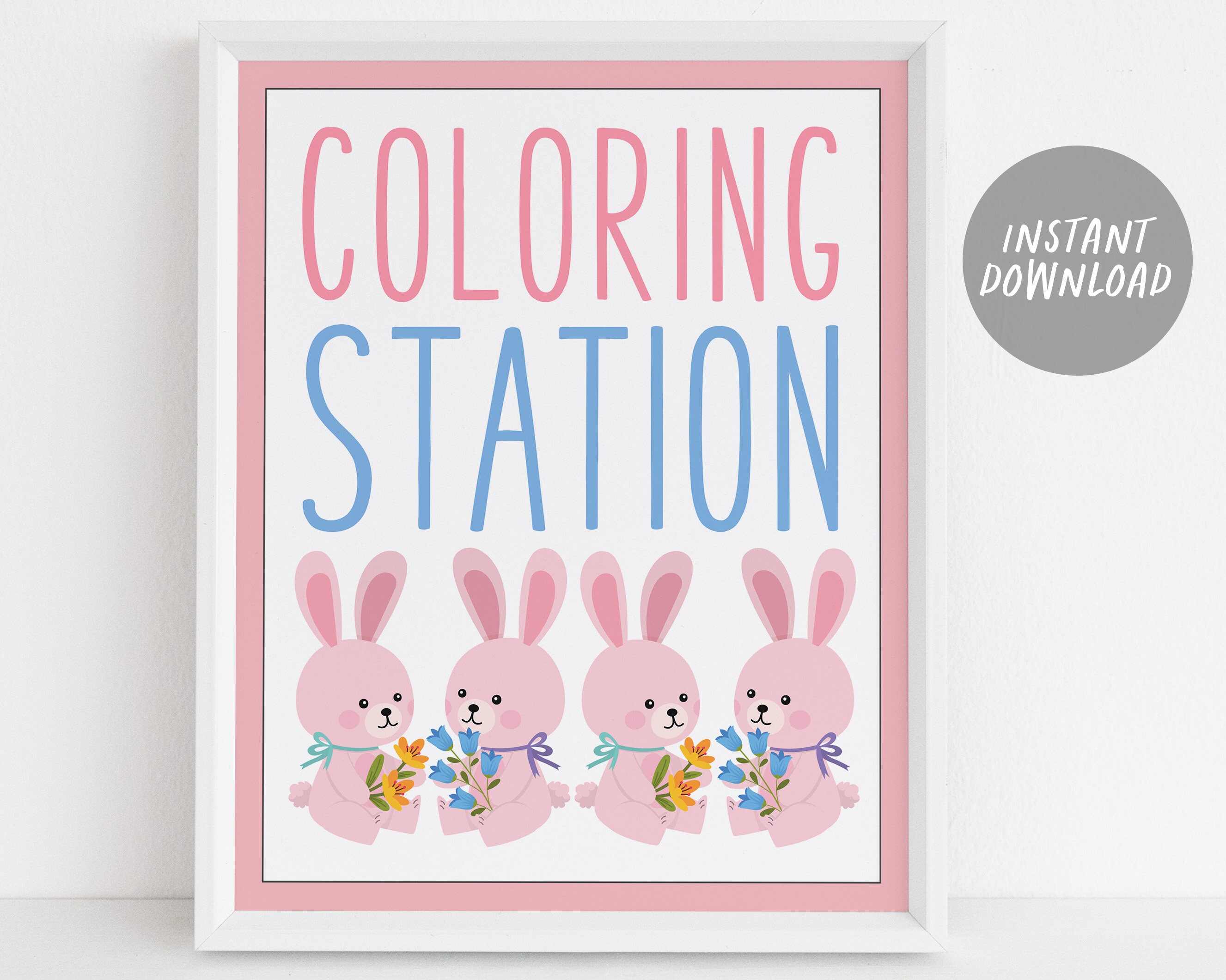 Easter Bunny Spring Signs BUNDLE for Wedding Baby Shower Birthday ...