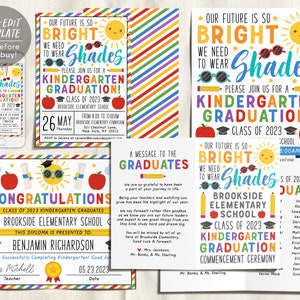 Kindergarten Graduation Ceremony BUNDLE Editable Template, Future is so ...