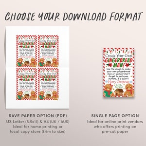 Create Your Own Gingerbread Man Gift Tags Editable Template, Winter ...