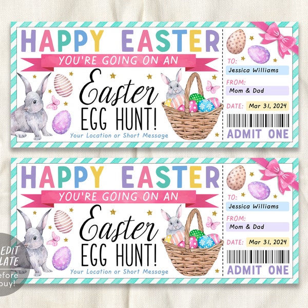 Template for Easter Egg Hunt - Etsy