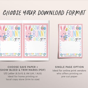 Easter Bunny Gift Card Holder Editable Template, Easter Gift Basket ...