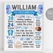 Birthday First Year Milestone Sign Editable Template, Boy Birthday ...