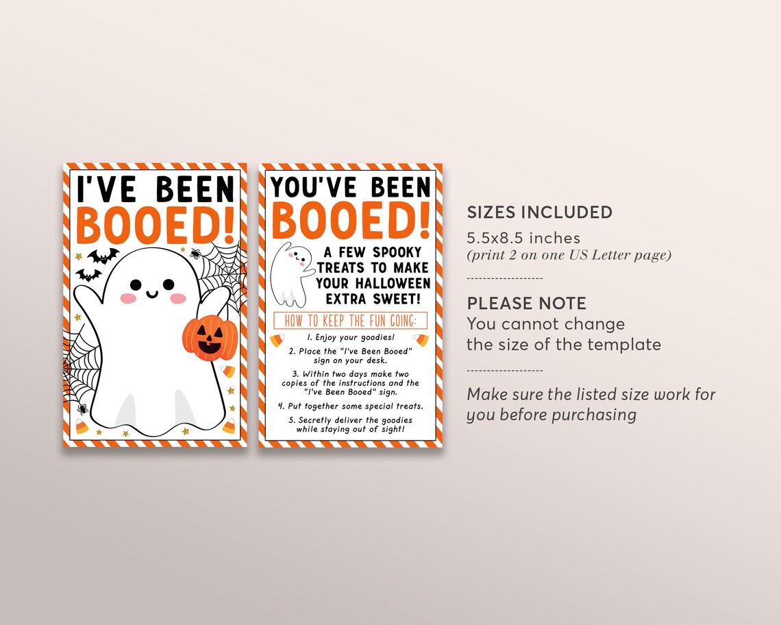 I've Been Booed Coworker Game Editable Template, You've Been Booed Work ...