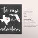 Editable Going Away State to State Gift Template, New Adventures Cross ...