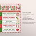 Christmas Spirit Week Itinerary Schedule Editable Template, Winter Xmas ...
