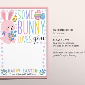 Easter Bunny Gift Card Holder Editable Template, Easter Gift Basket ...
