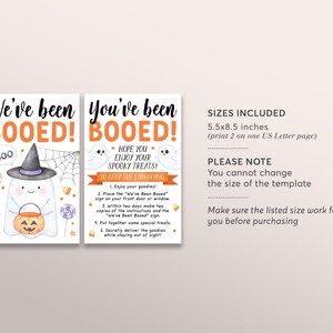 We've Been Booed Editable Template, You've Been Booed Kit, Halloween ...