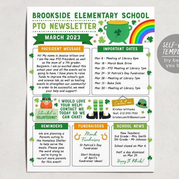 March Editable Calendar - Etsy