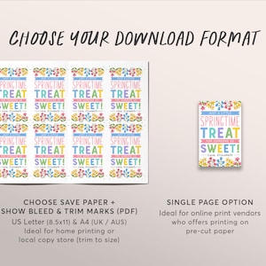 Spring Treat Gift Tag Editable Template, Springtime Thank You Floral ...