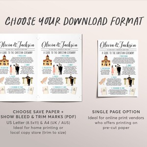 Christian Wedding Program Editable Template, Christian Ceremony Guide ...