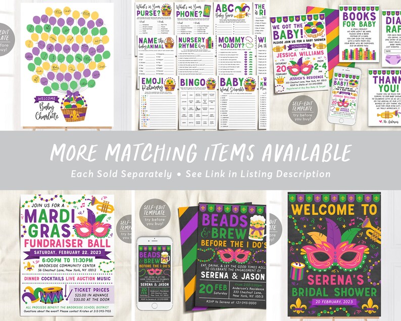 Mardi Gras Favor Tags Editable Template, Mardi Gras Themed Thank You ...