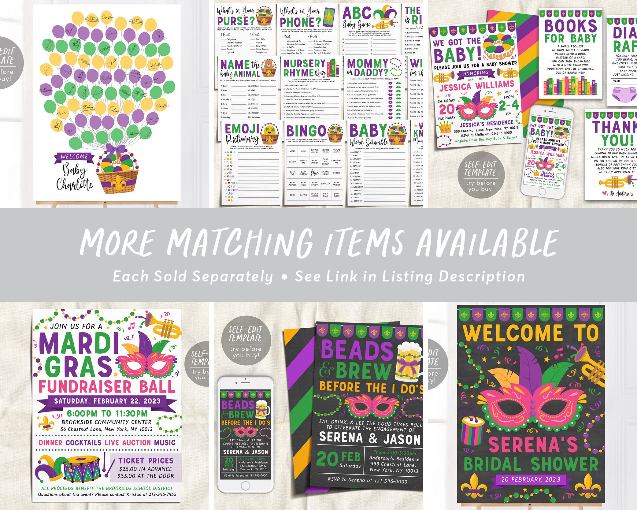 Mardi Gras Favor Tags Editable Template, Mardi Gras Themed Thank You ...